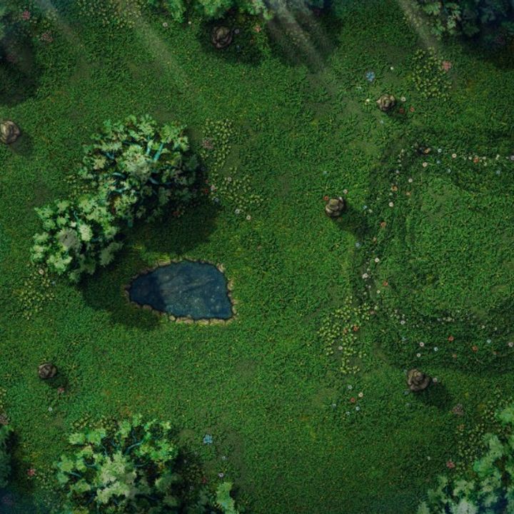 3D Printable Forest Fairy Clearing Map by Rhasmus Battlemaps